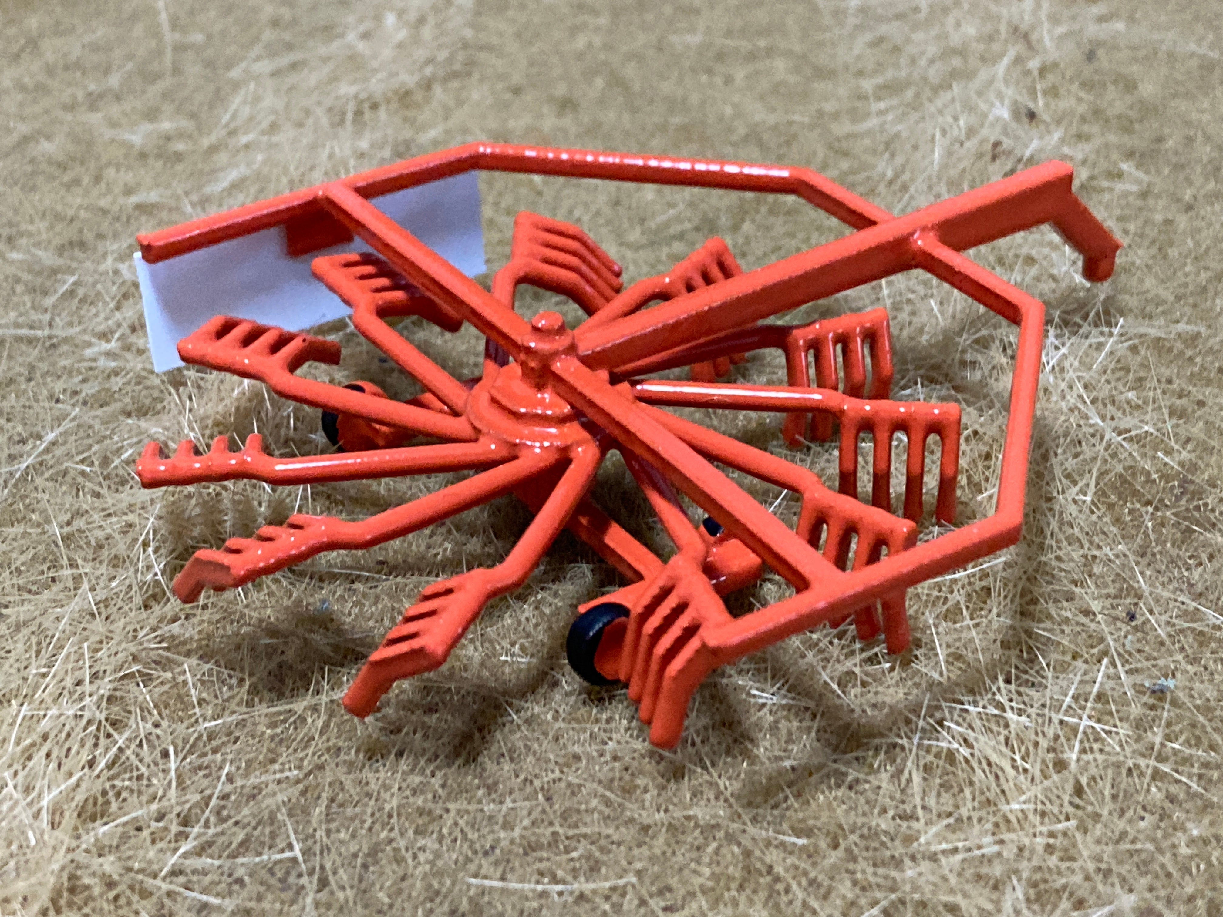 1/64 Hay Rake 12ft Orange – 2 Scale Fabrications