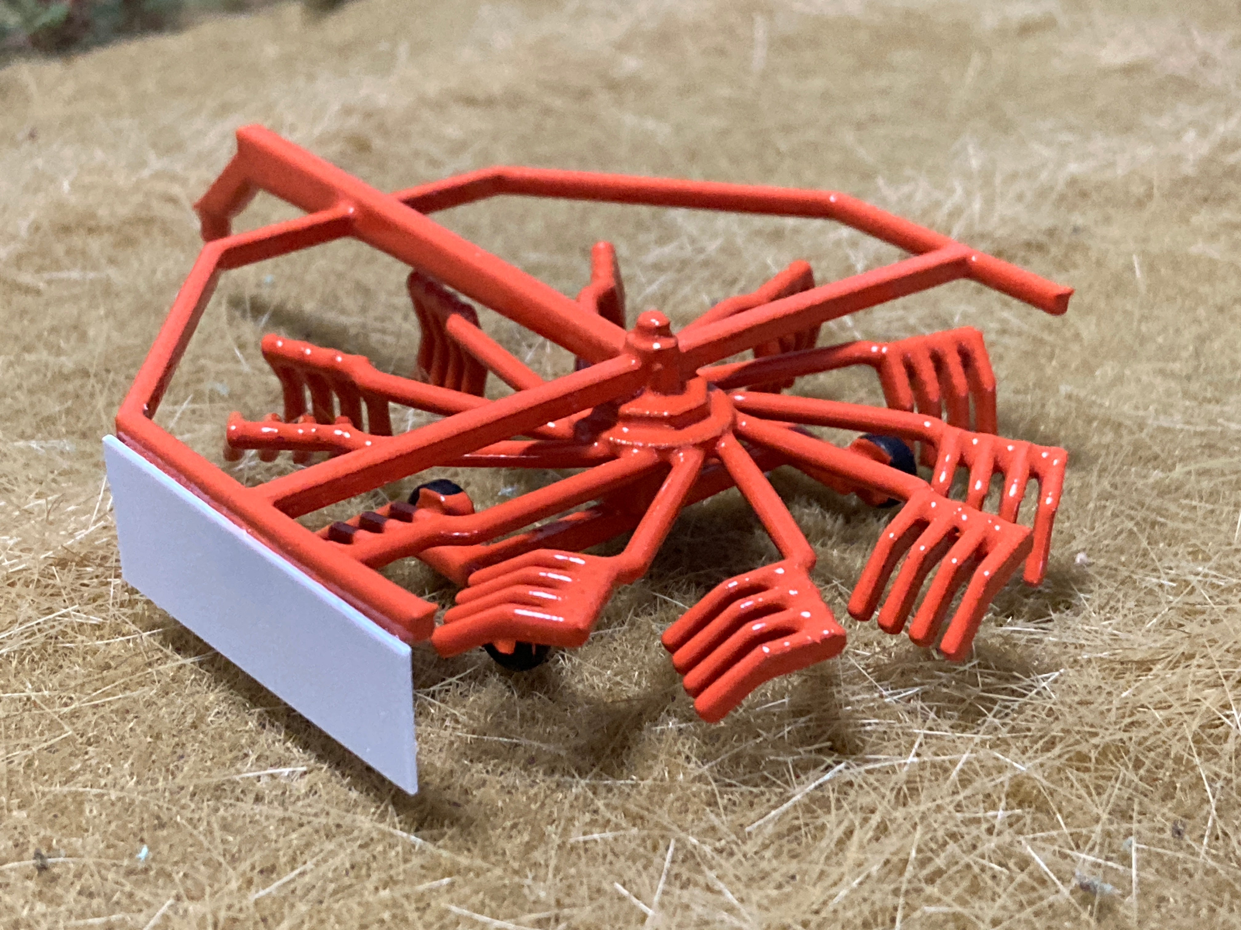 1/64 Hay Rake 12ft Orange – 2 Scale Fabrications