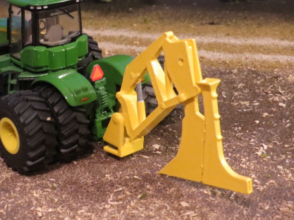 1/64 Tile Plow for Tractor Mount (yellow) – 2 Scale Fabrications