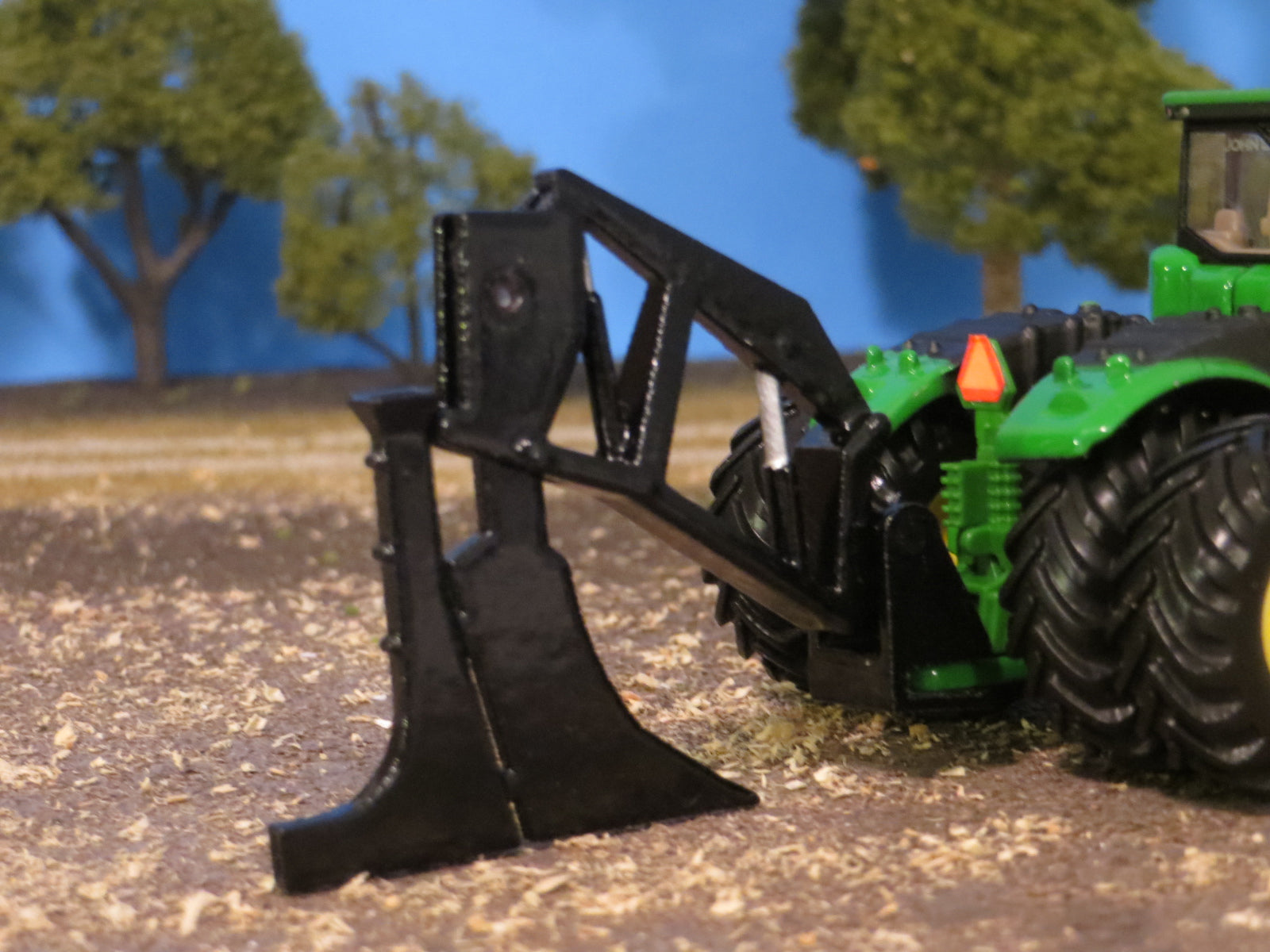 1/64 Tile Plow for Tractor Mount (black) – 2 Scale Fabrications